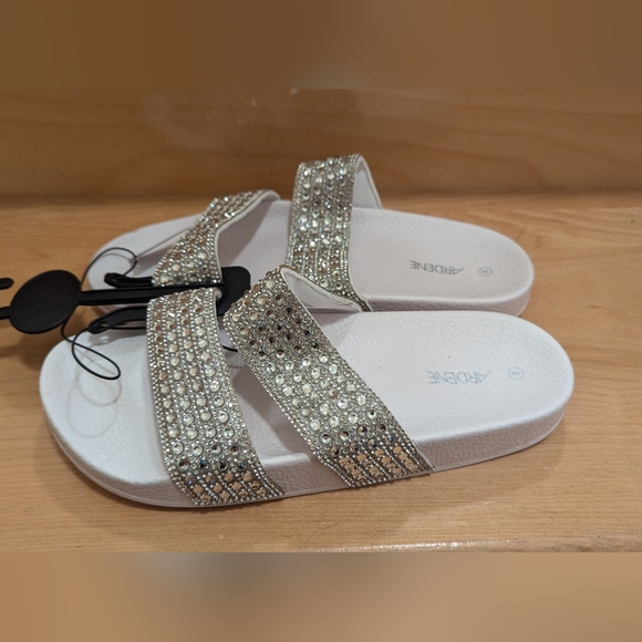 Ardene | Shoes | Aldo Womens Silver Embellished Sandals | Poshmark